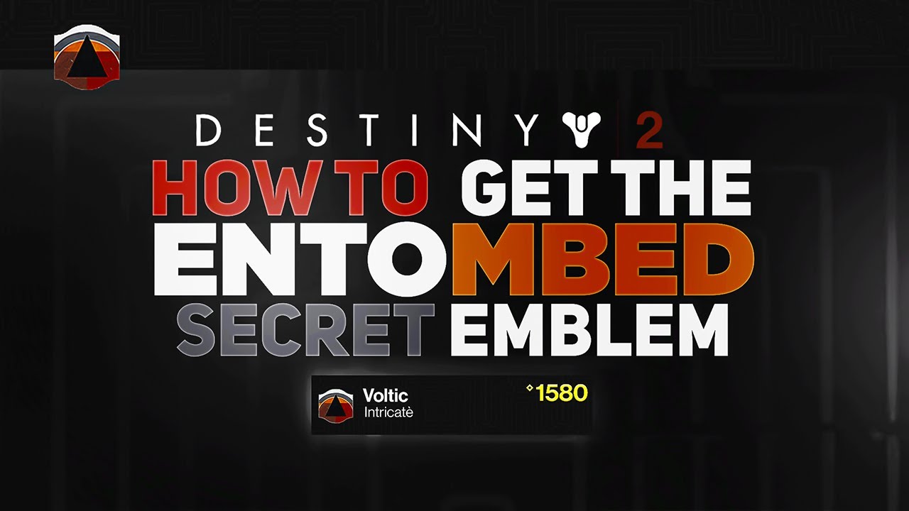 Entombed Emblem! Secret Vow of The Disciple Emblem | Destiny 2 Witch ...
