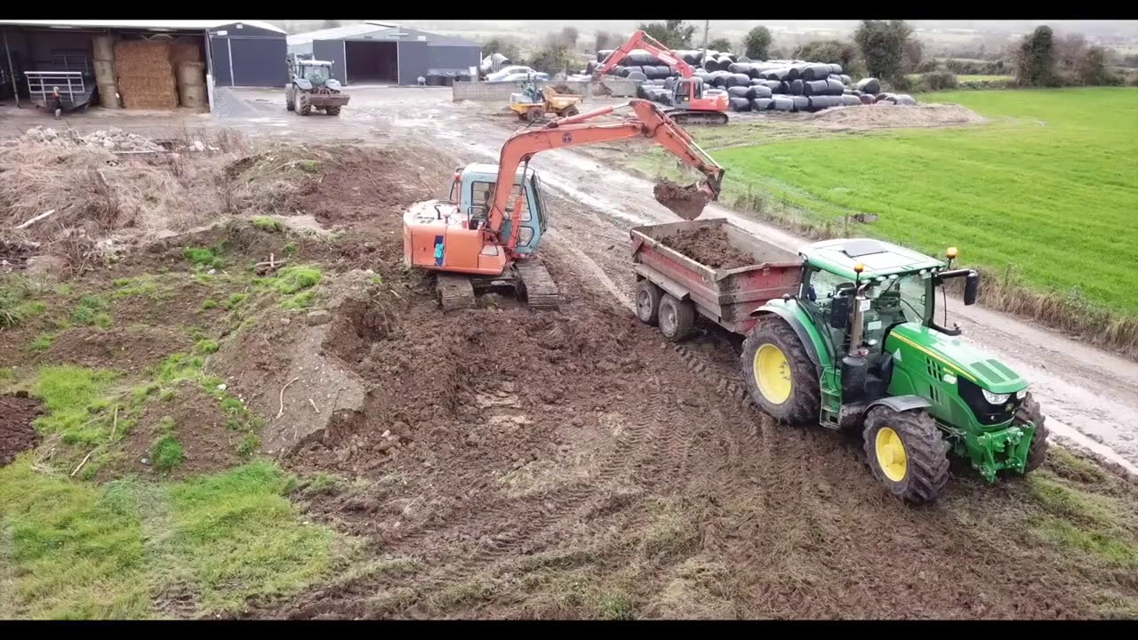 Diggers at work - YouTube