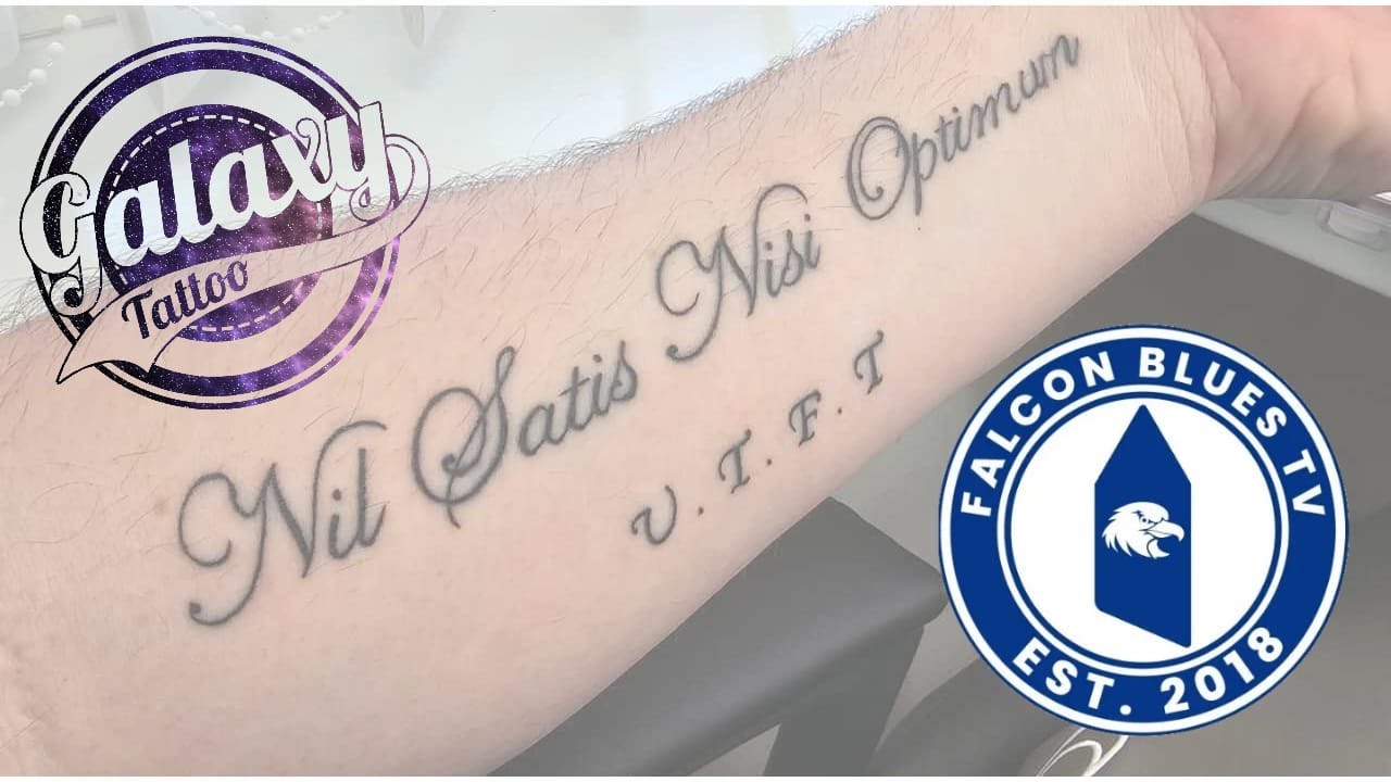 EVERTON TATTOO LIVE INKING "NIL SATIS NISI OPTIMUM" BIG THANKS TO ...