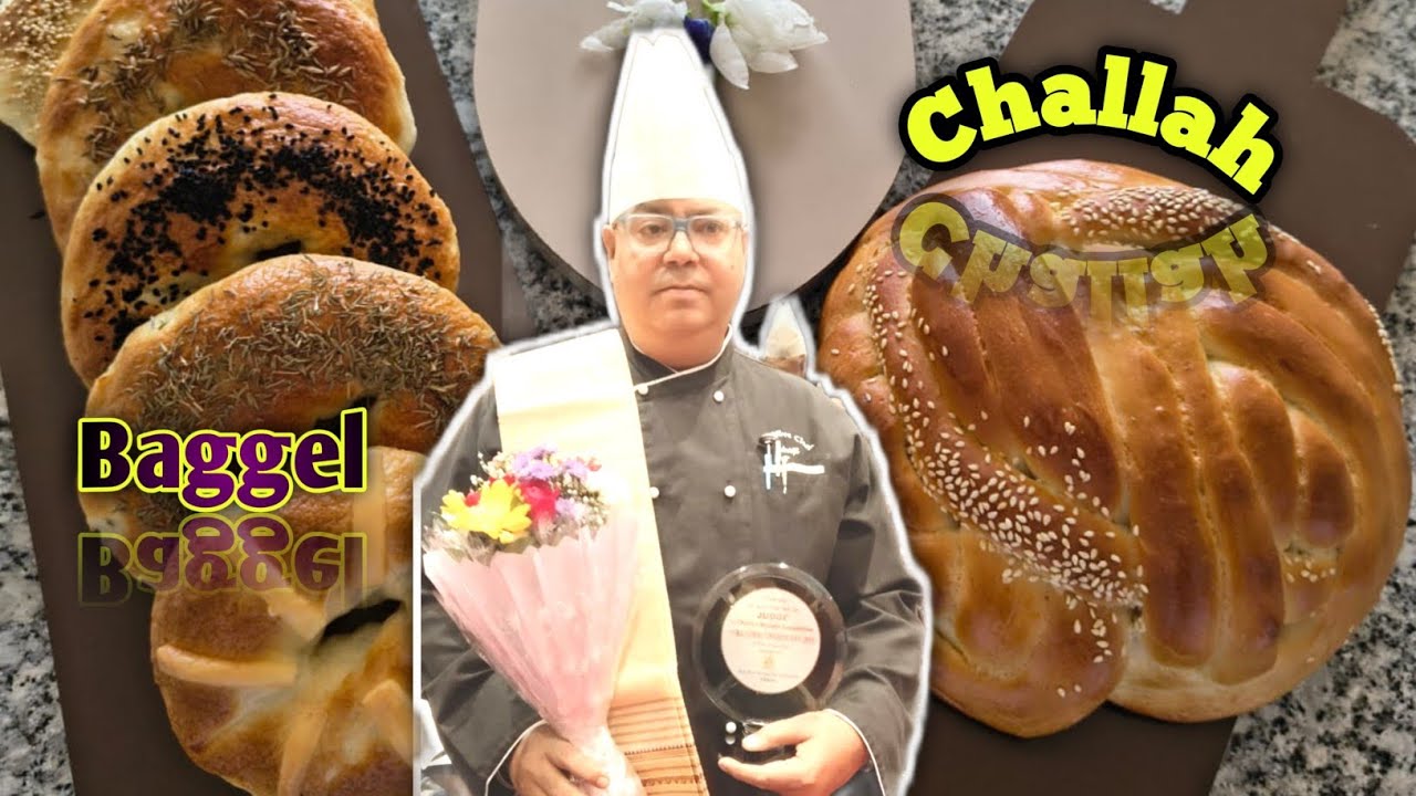 Jewish Delights, Bagel & Challah Bread Making || History of Bagel ...