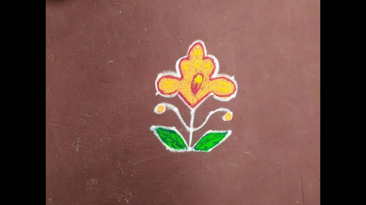 RANGOLI40/Small Flower Rangoli/Small Simple Rangoli/Small kolam/1*5 ...