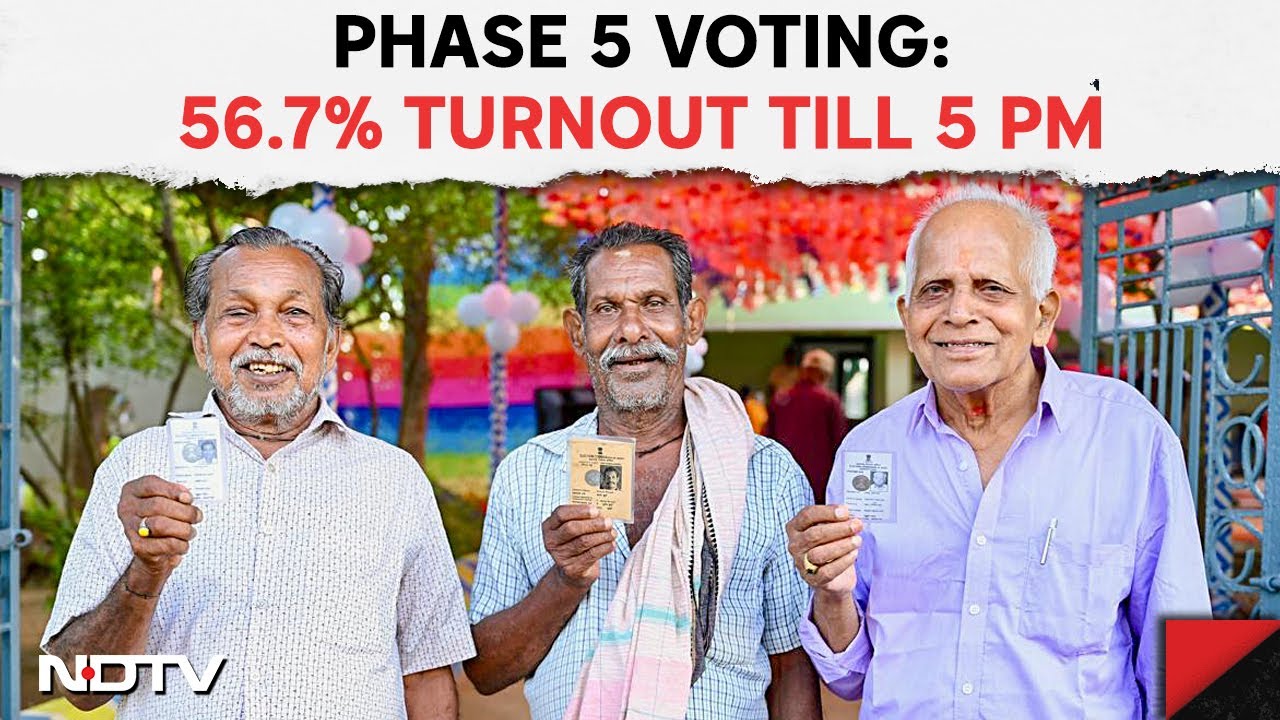Fifth Phase Voting Percentage | Phase 5 Voting Ends For 49 Lok Sabha ...
