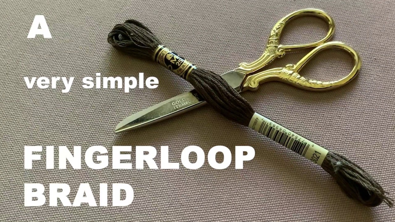 A very simple fingerloop braid - YouTube