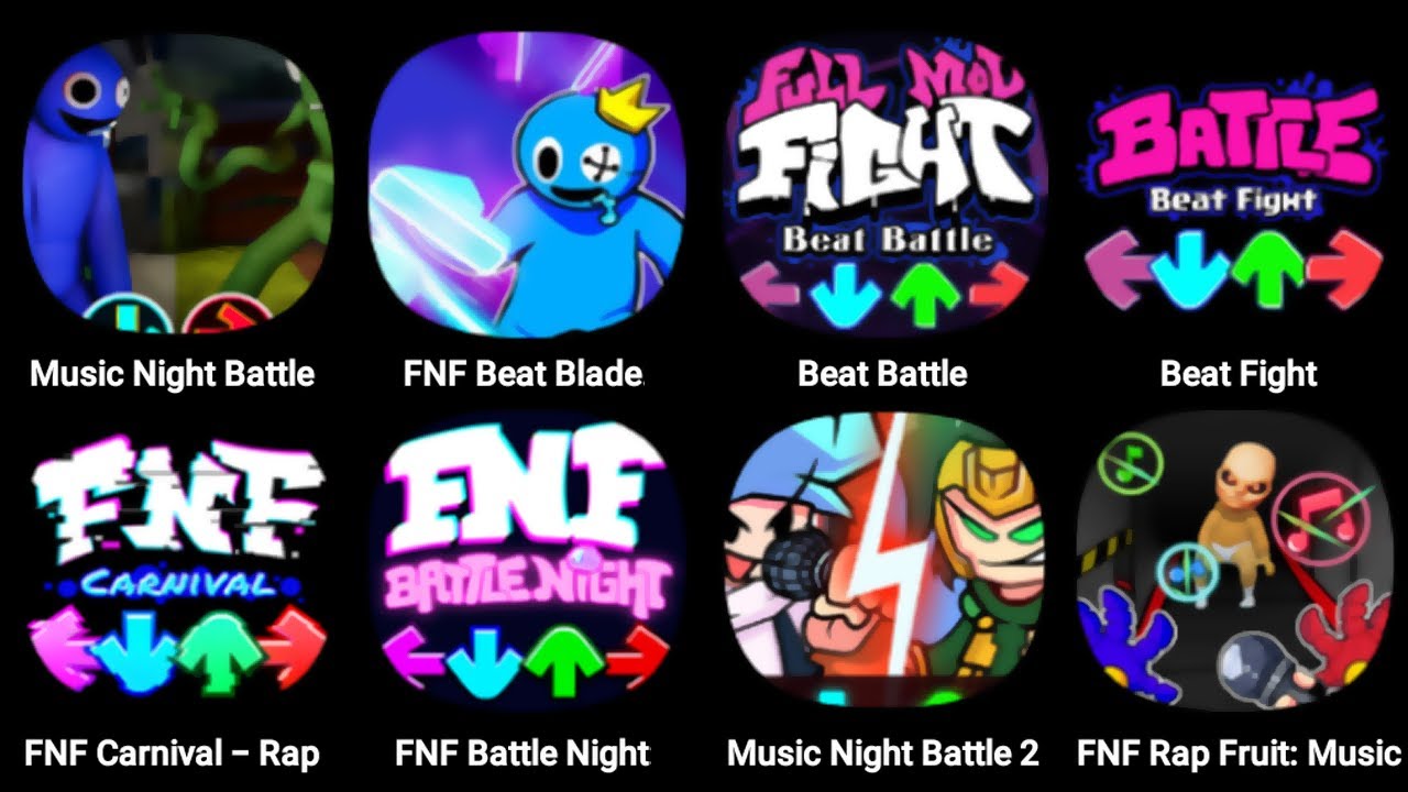 Music Night Battle, FNF Beat Blade, FNF Rainbow Friends, Beat Battle ...