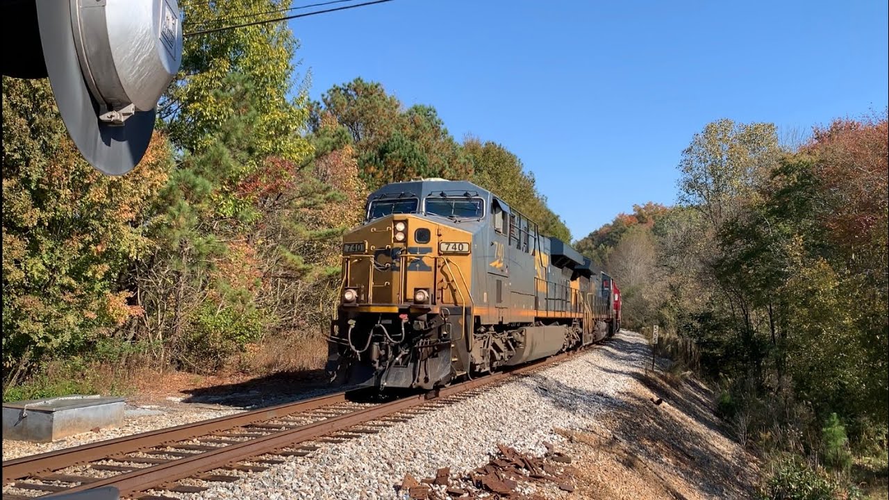 CSX 740 Leads M582-05 (With RJCC 8572 3/3) Thru Lilburn, GA 11/6/2023 ...
