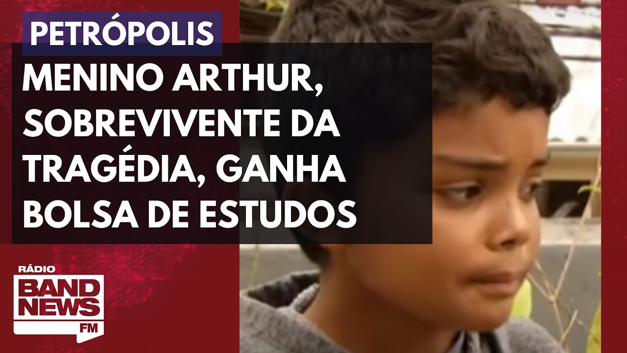 Menino Arthur, sobrevivente em Petrópolis, ganha bolsa de estudos - YouTube