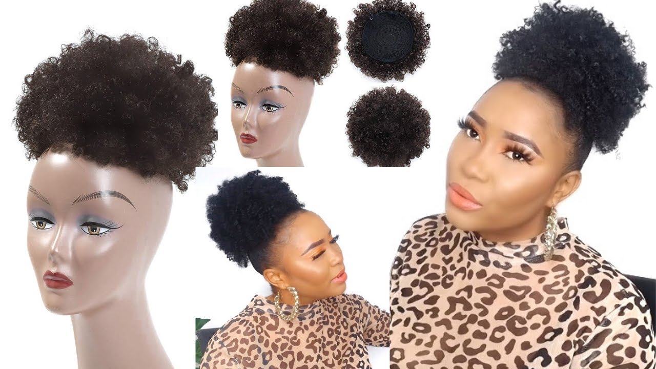 🔥 HOW TO : HIGH AFRO PUFF DRAWSTRING PONYTAIL | Make It Look Really sis ...