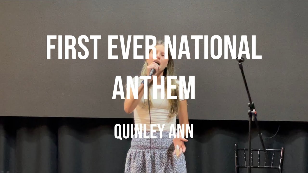 My first time ever singing the National Anthem! - YouTube