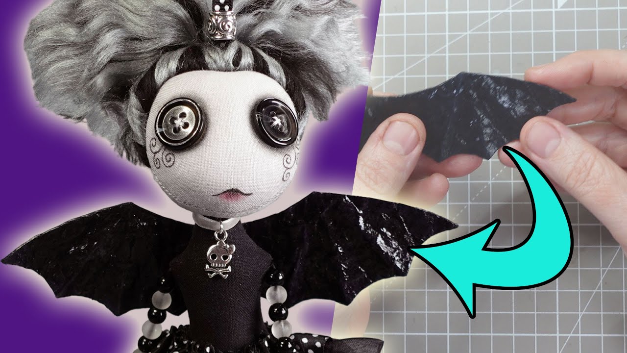 How I Made BAT WINGS for a Gothic Fairy Art Doll - YouTube