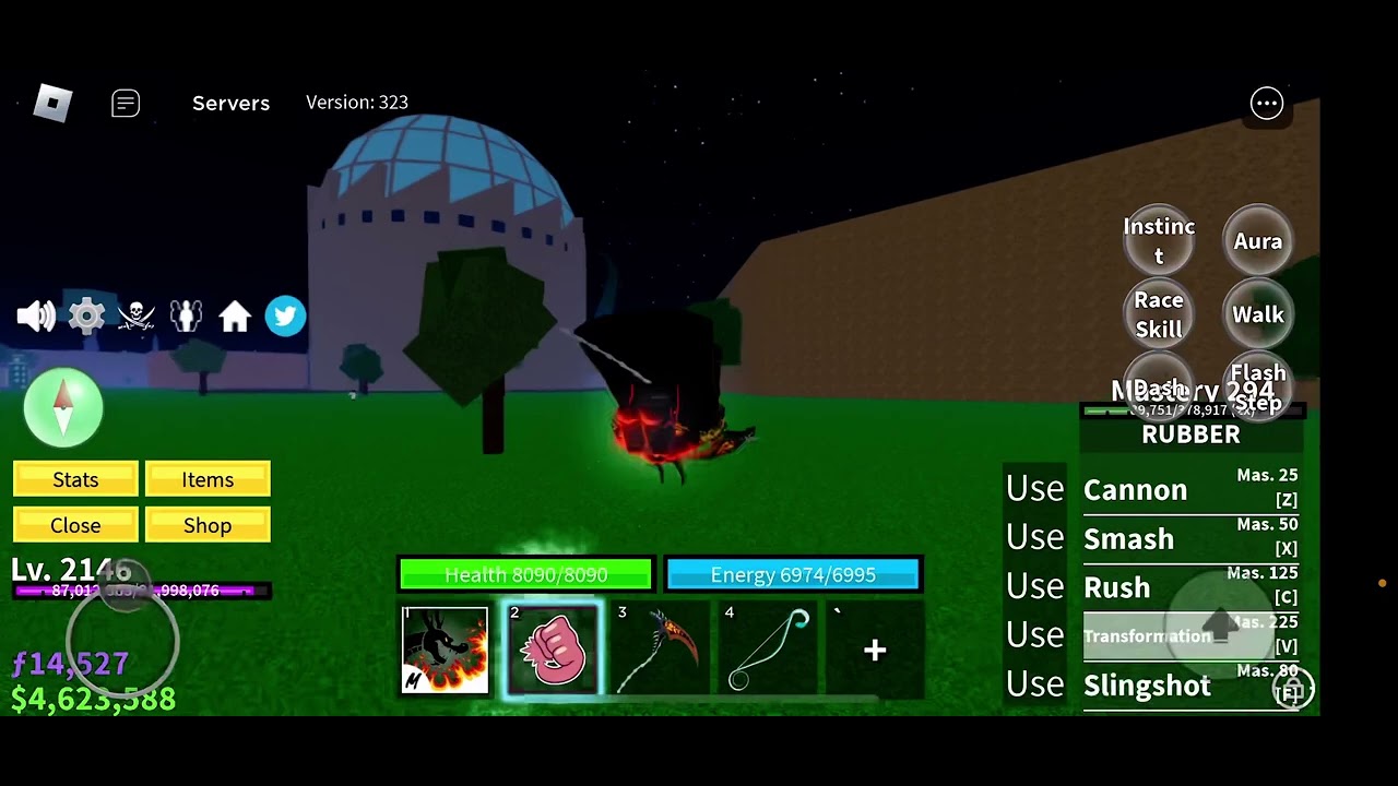 BLOX FRUITS RUBBER FRUIT SHOWCASE - YouTube