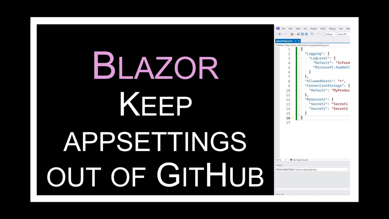 How To Keep Appsettings Json Out Of Github Youtube