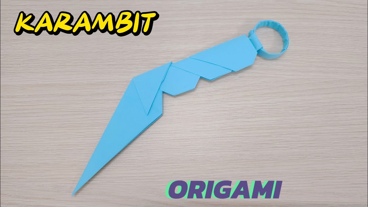 HOW TO MAKE A PAPER ORIGAMI KARAMBIT KNIFE EASY - YouTube