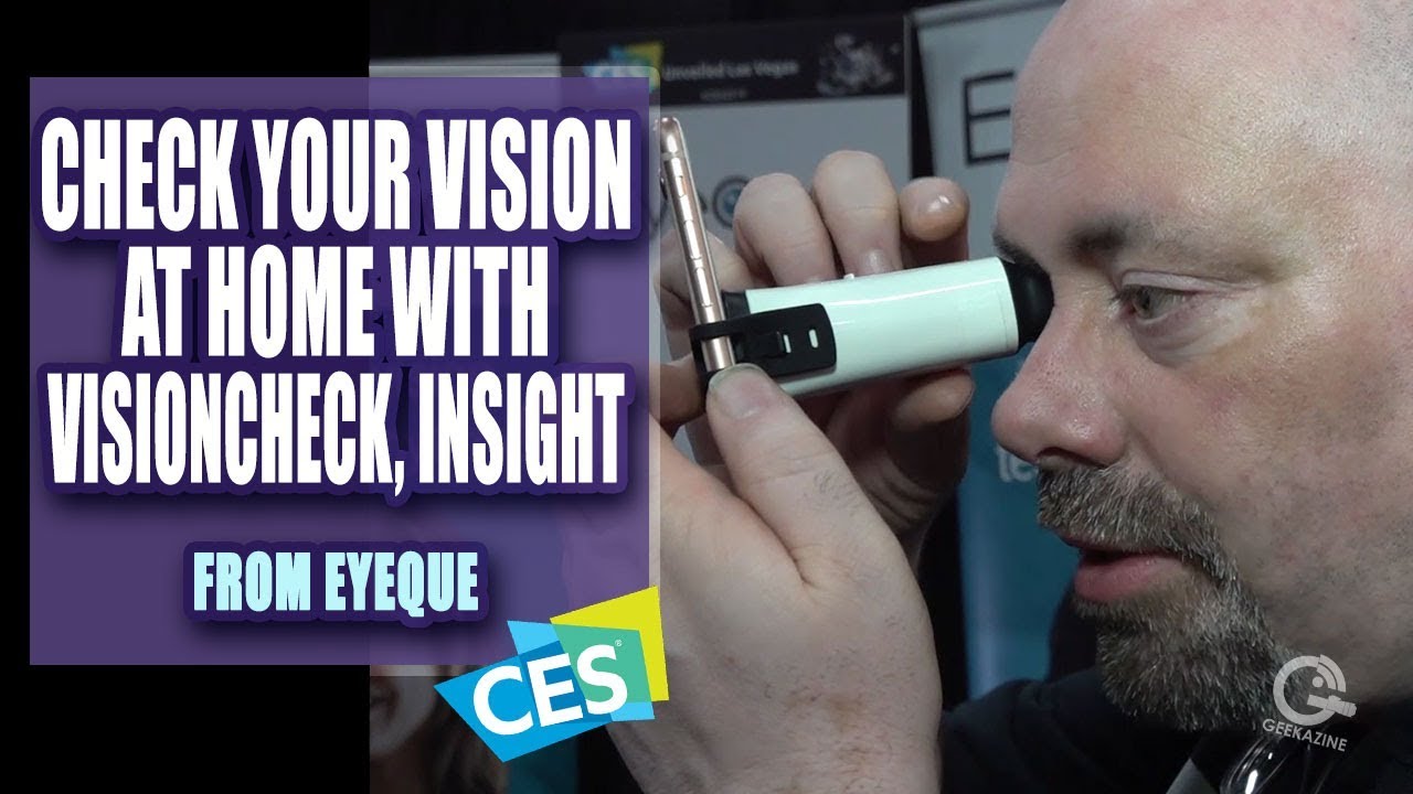 I Got My EyeQue Eye Exam at CES 2019 using VisionCheck, Insight - YouTube