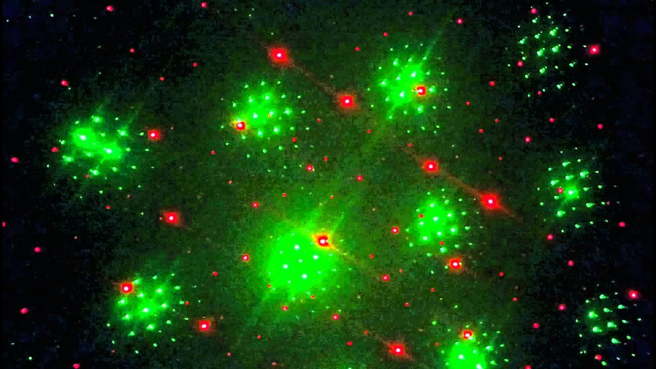 Red green romantic moving firefly garden laser light christmas laser ...