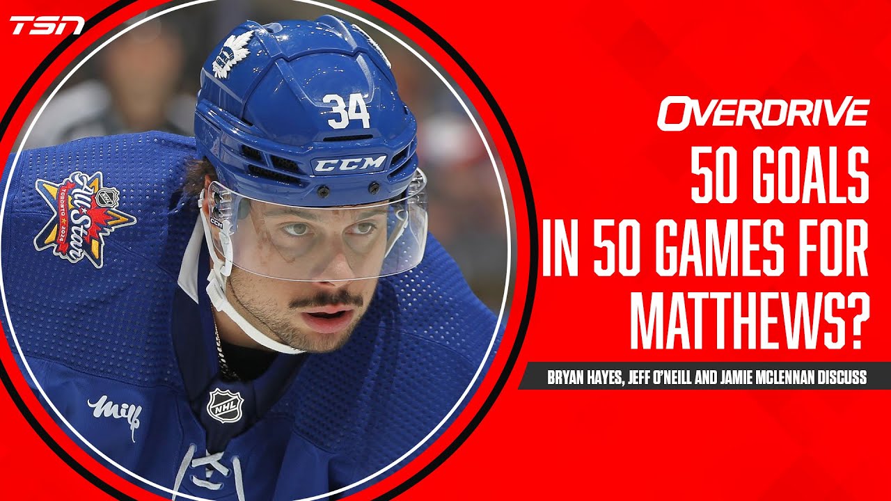 Can Auston Matthews hit 50 goals in 50 games this season? - OverDrive ...