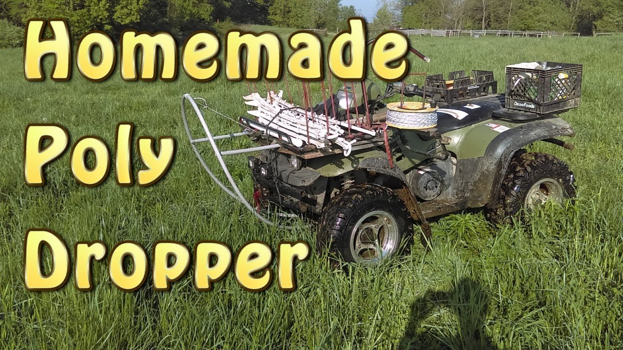 Homemade ATV Poly Dropper / No More Stopping To Cross Poly Wire - YouTube