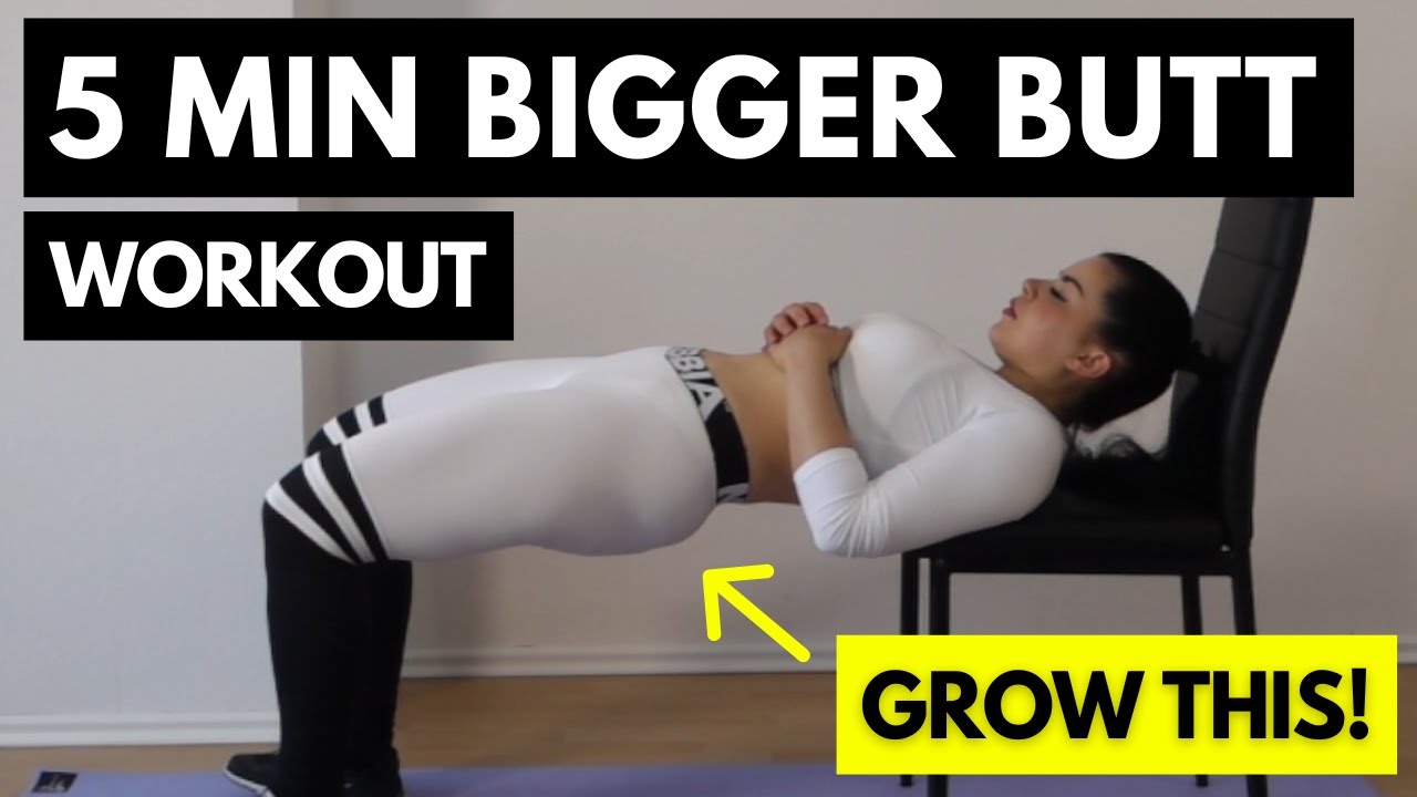 5 MINUTE BIGGER BUTT HOME WORKOUT (No Gym, No Equipment) - YouTube
