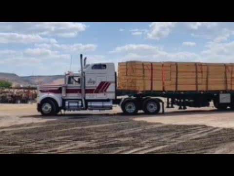 Trailers cargado de madera - YouTube