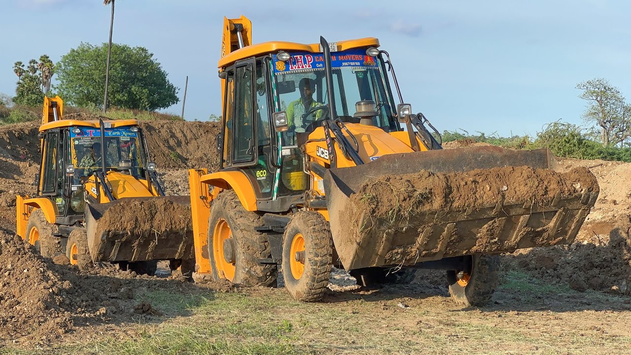 JCB and JCB 3DX Together New Fish Pond Finished | JCB | jcb video - YouTube