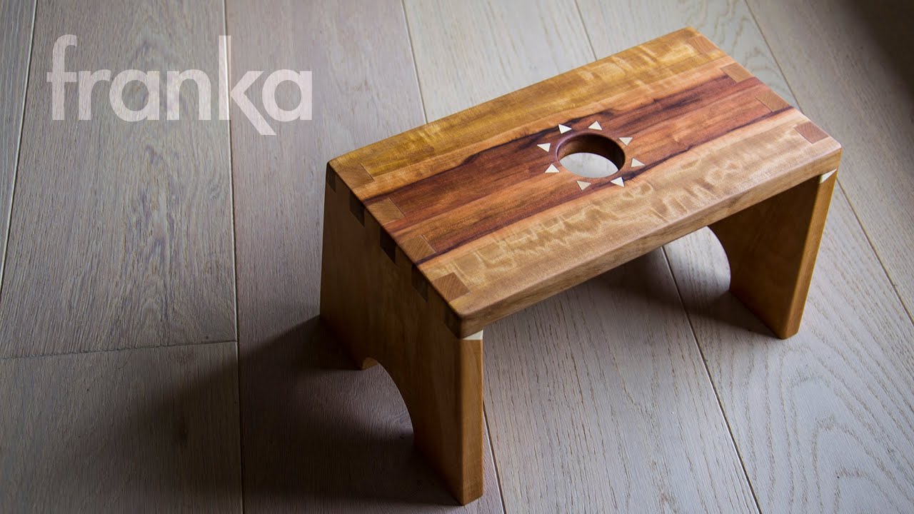 Making a Box Jointed Step Stool With Inlays - YouTube