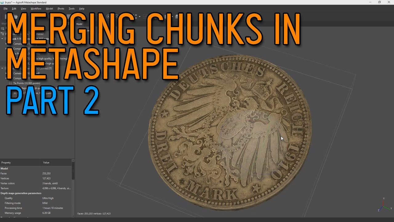 Photogrammetry / 3d Scanning - Merging Chunks in Metashape Part 2 - YouTube