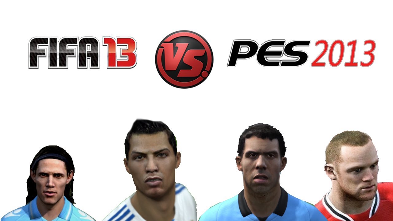 FIFA 13 vs PES 2013 Player Faces - YouTube