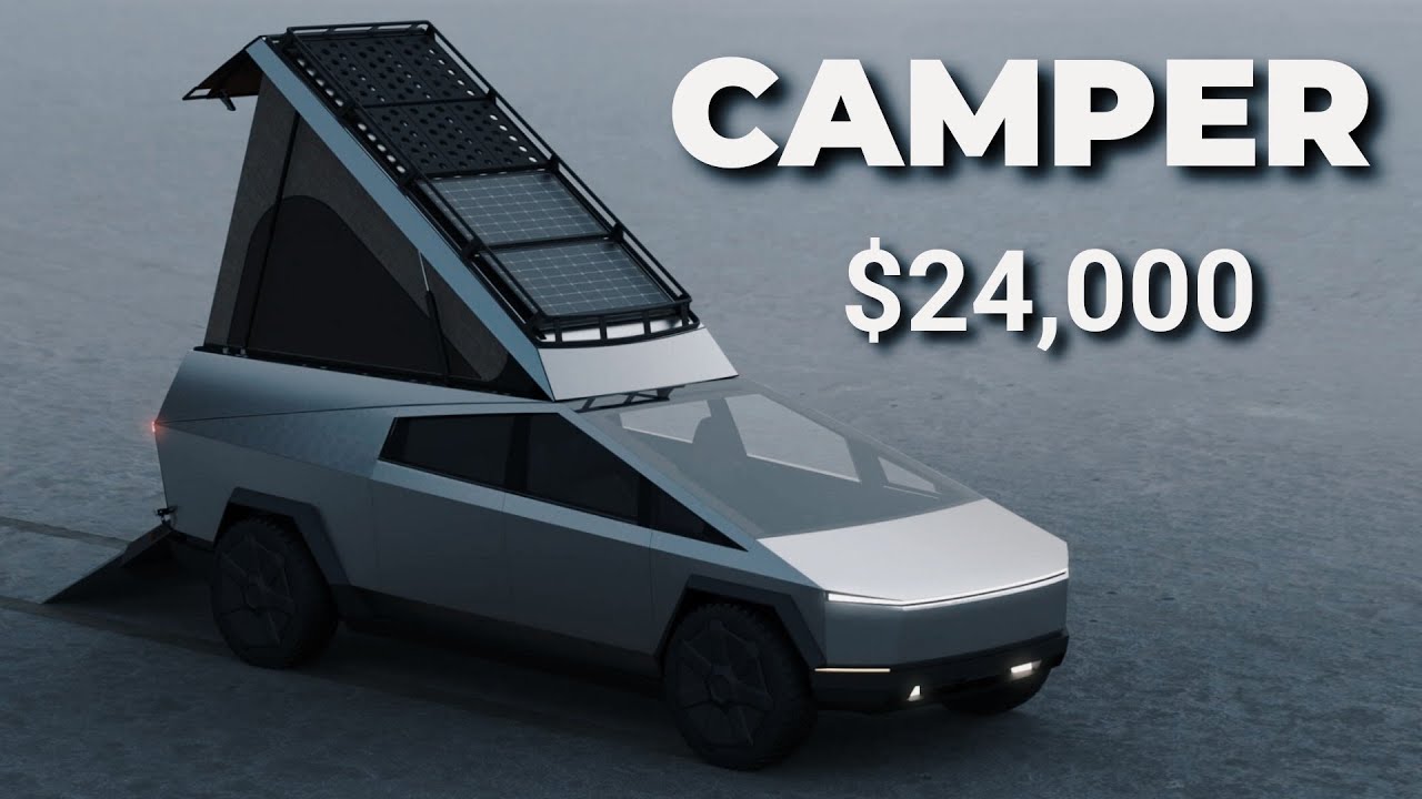 Space Campers Reveals a Wedge Style Camper for the Cybertruck - YouTube