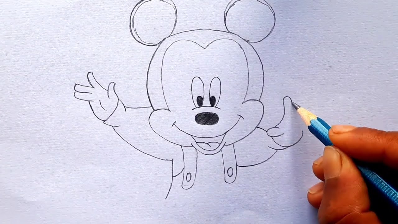 How To Draw Baby Mickey Mouse