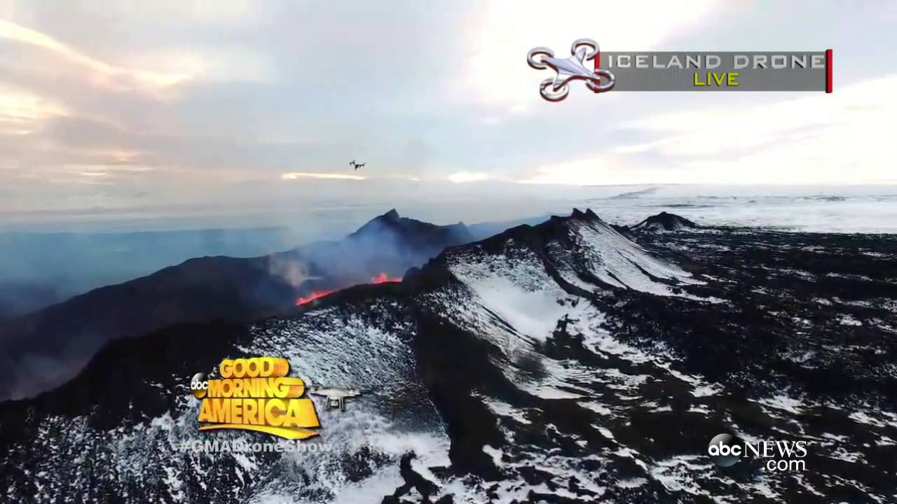 GMA Flies Drone Over Erupting Volcano Live - YouTube