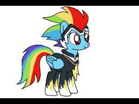 How to draw Rainbow Dash, Zapp from Power Ponies - YouTube