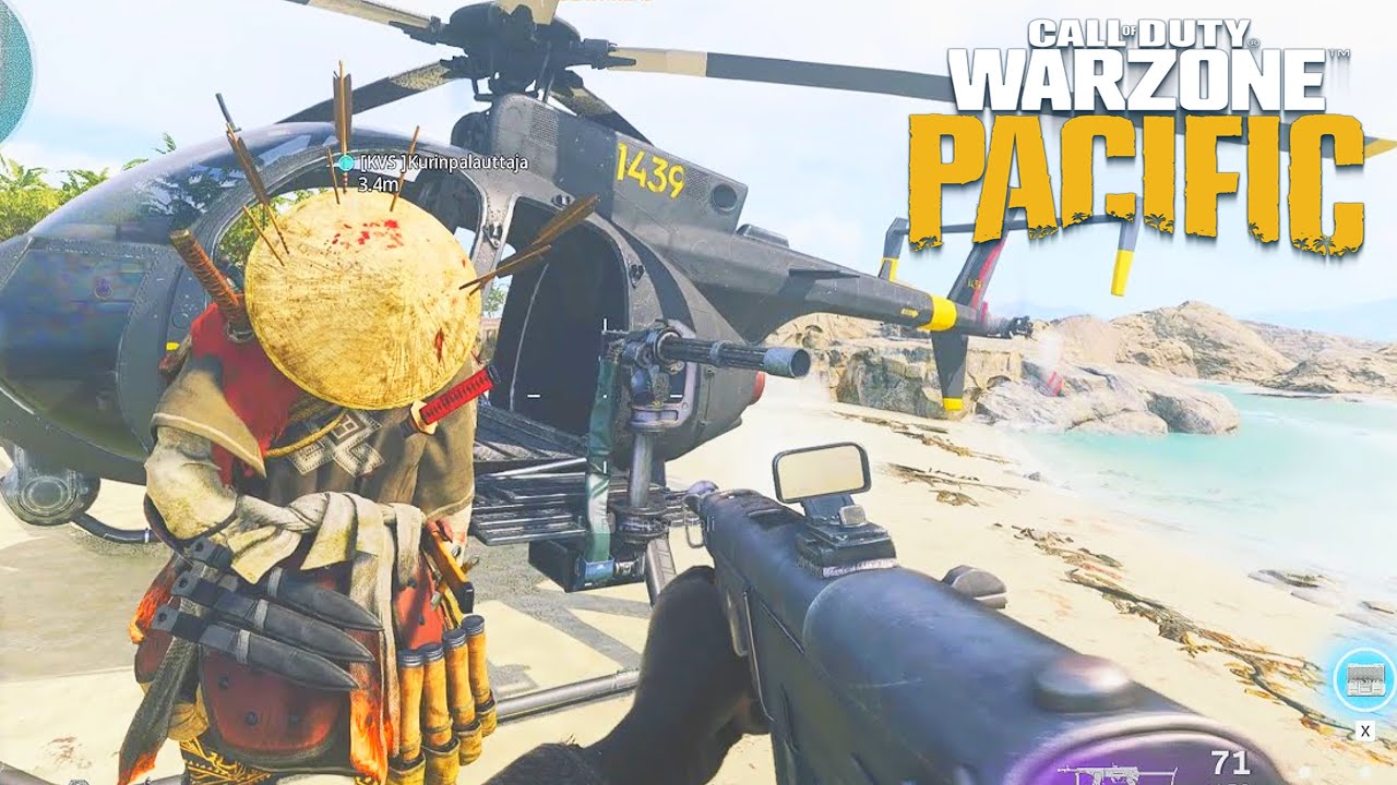 Warzone Pacific - New Minigun Helicopter - YouTube