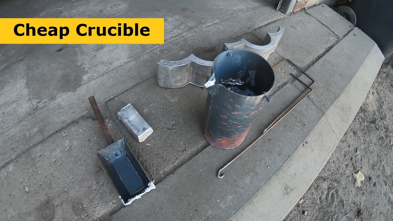 Cheap crucible for aluminium casting - YouTube