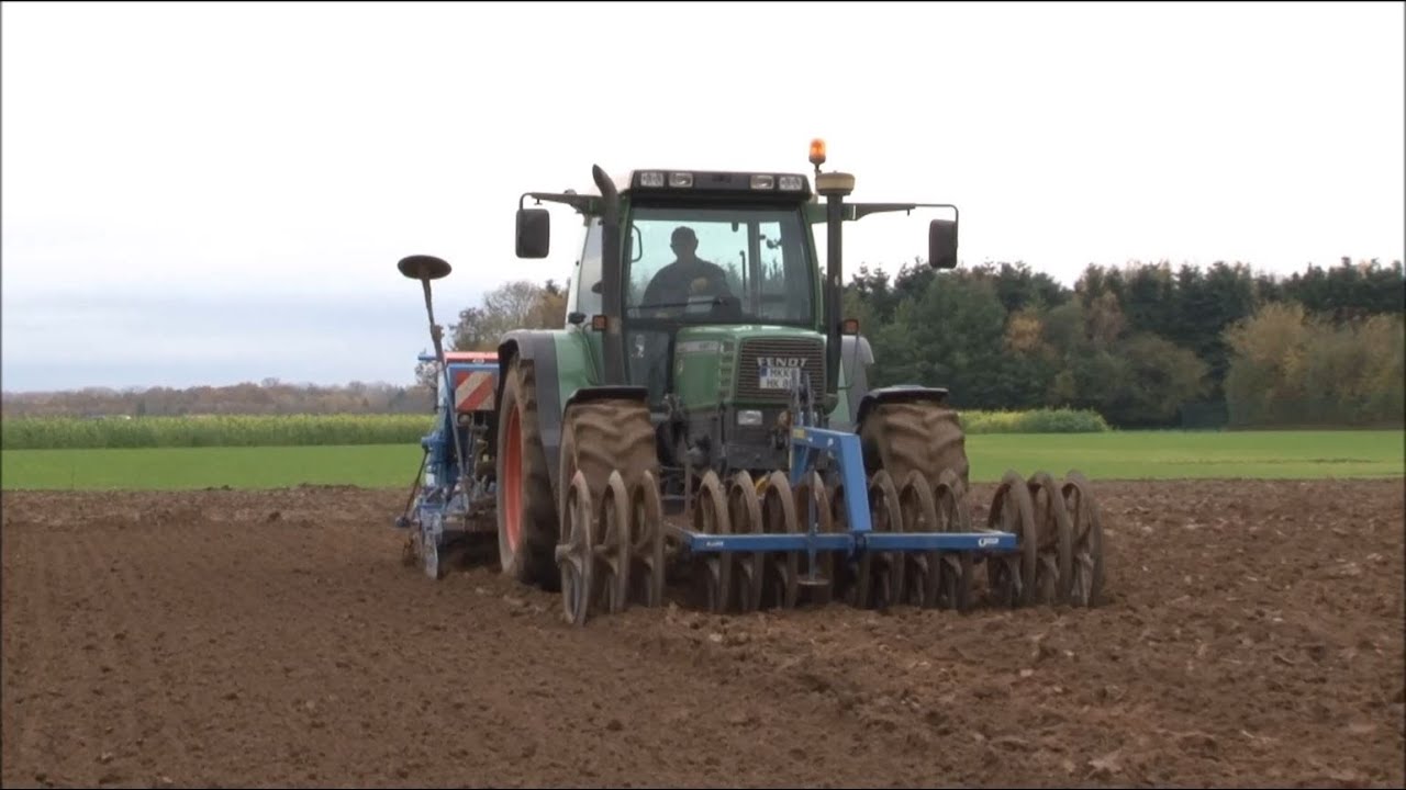 Fendt Favorit 511 C säet mit Lemken Saphir 7 - YouTube