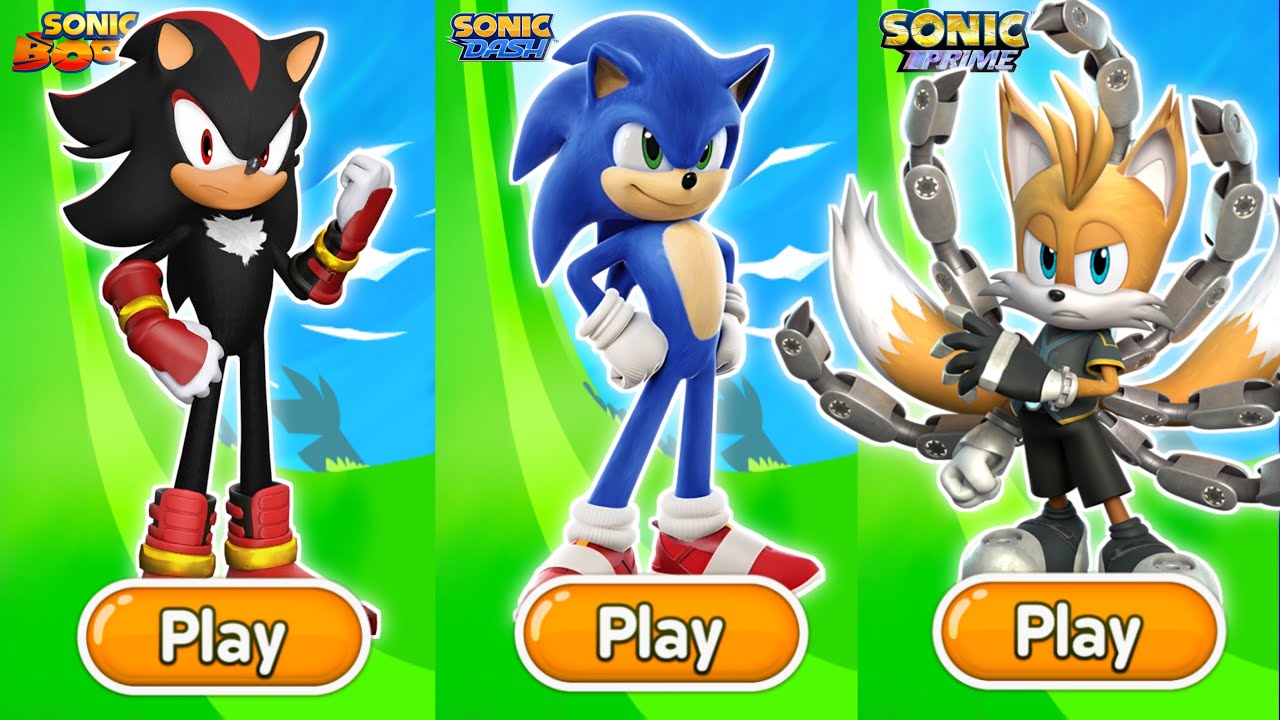 Sonic Dash Vs Sonic Boom Vs Sonic Prime Dash - Movie Sonic Vs Shadow Vs ...