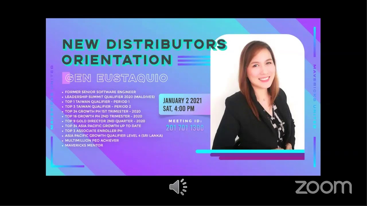 Saturdays New Distributors' Orientation - 4PM (January 2, 2021) - YouTube