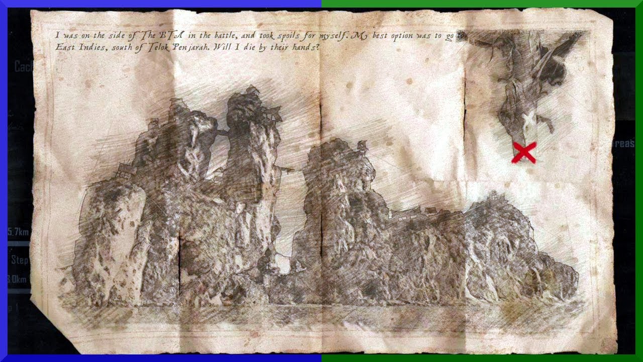 Skull and Bones - East Indies (Old) Treasure Map Location (Telok ...