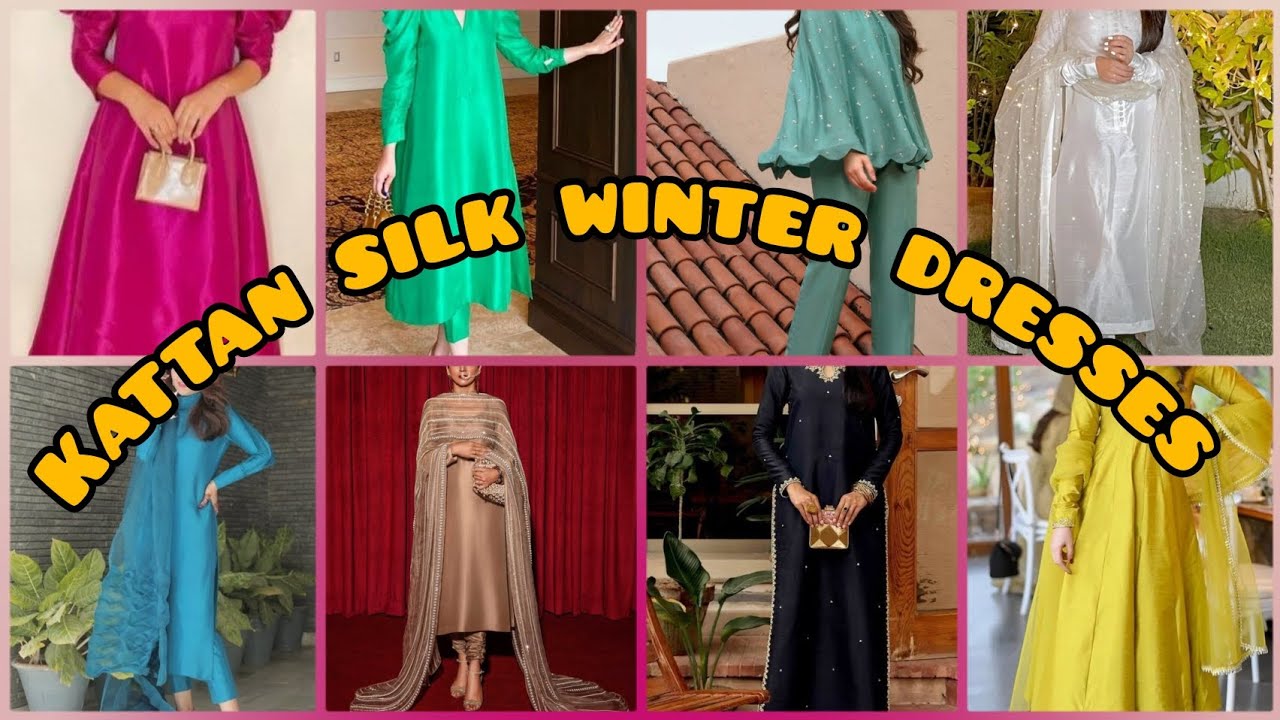 Katan Silk Dress Design 2023// Party dress design for girls // Katan ...