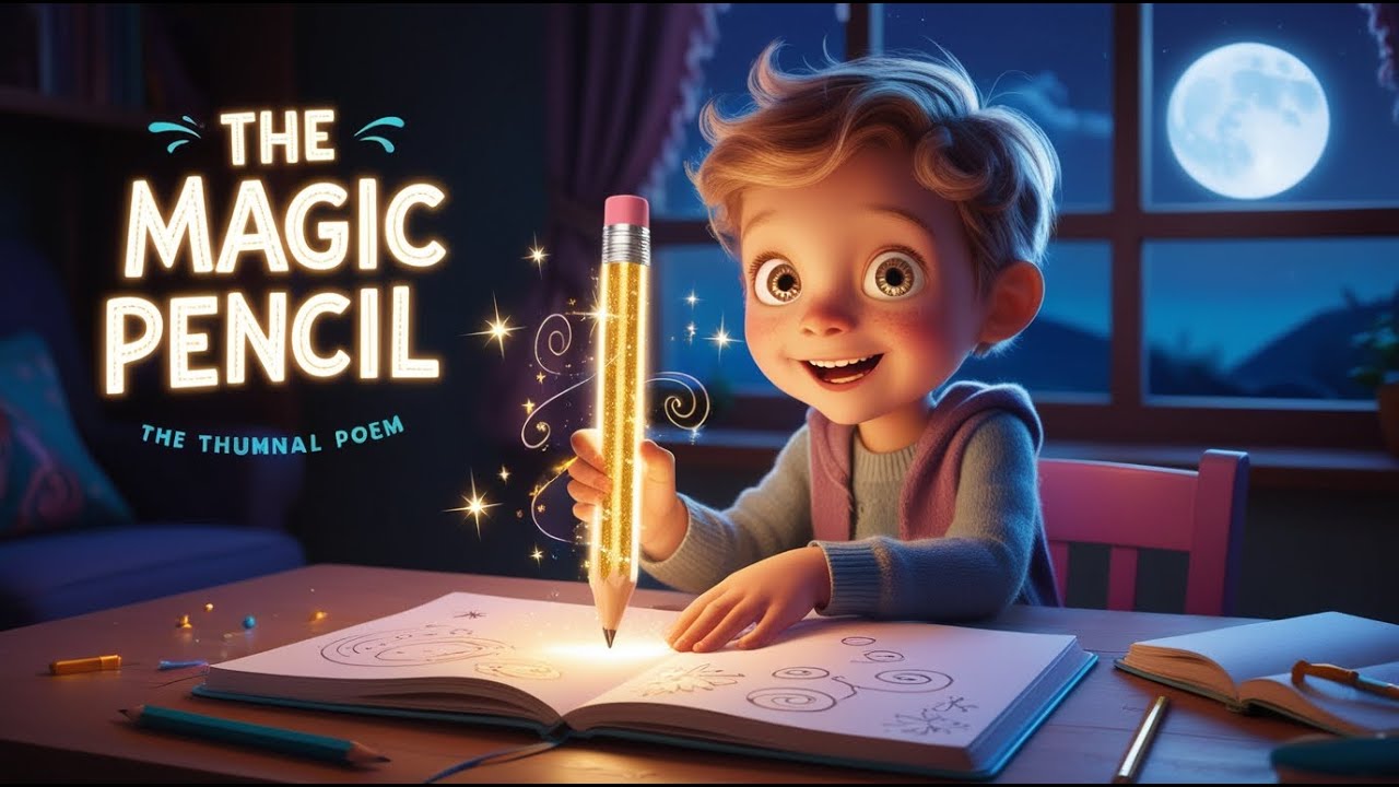 THE MAGIC PENCIL|POEM FOR KIDS AND TODDLERS|WITH LYRICS| - YouTube