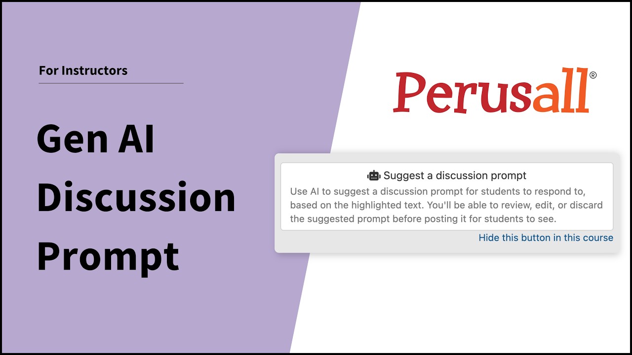 Generating AI Discussion Prompts | Instructors - YouTube