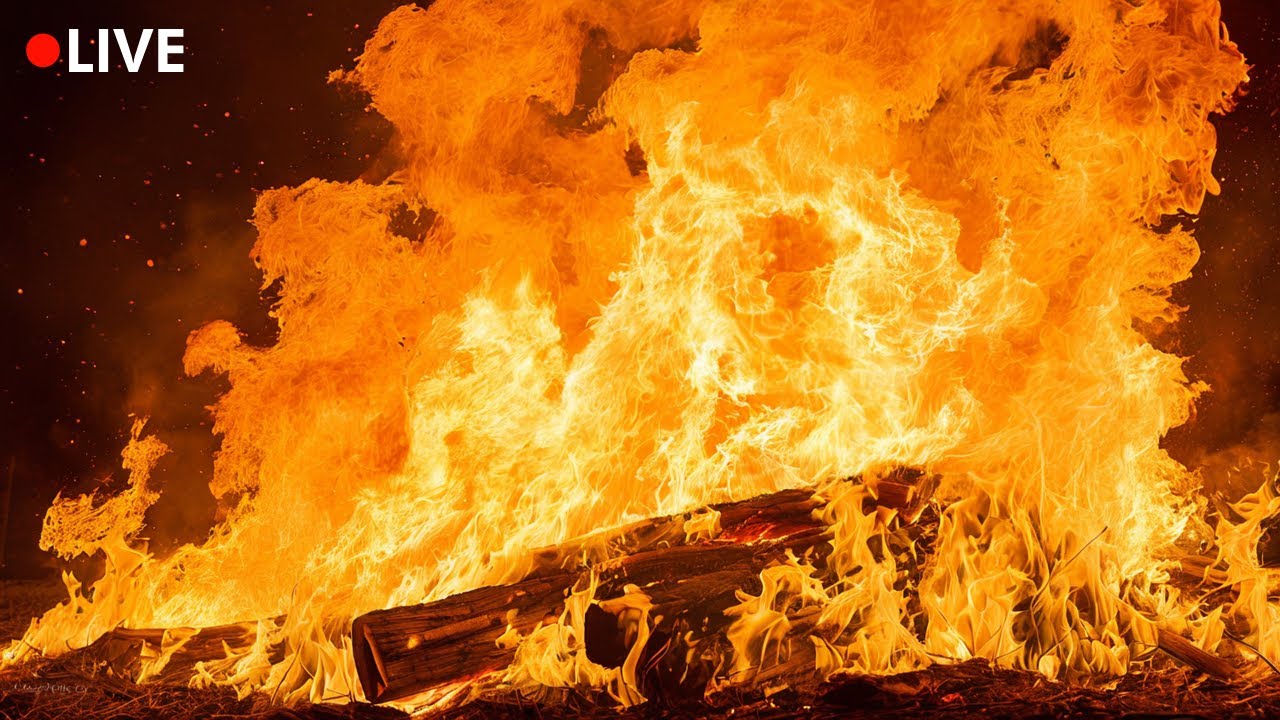 12 HOURS of Relaxing Fireplace Sounds - Burning Fireplace & Crackling ...