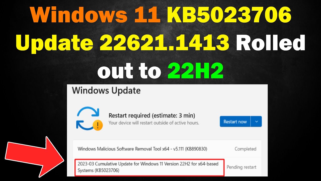 How to manually install KB5023706 Updates Windows 11 - YouTube
