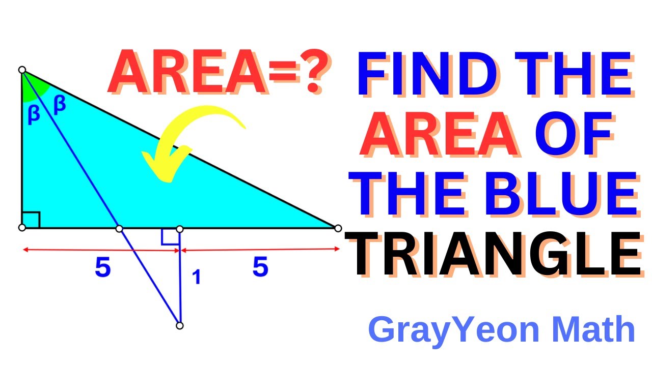 Find the area of the blue triangle | Angle Bisector Theorem | Important ...