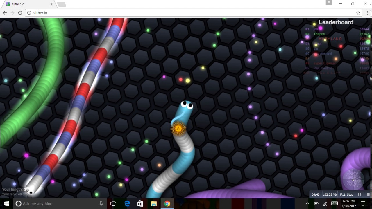 Slither.io vs Gunr.io - YouTube