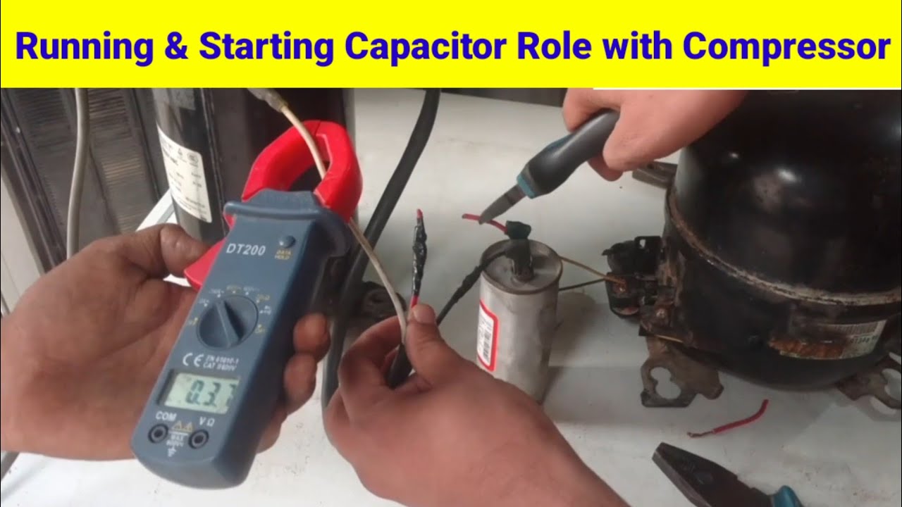 Running and starting capacitor role with compressor|Running aur ...