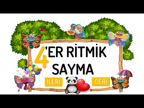 RİTMİK SAYMA ( 4' ER İLERİ VE GERİ SAYMA) - YouTube