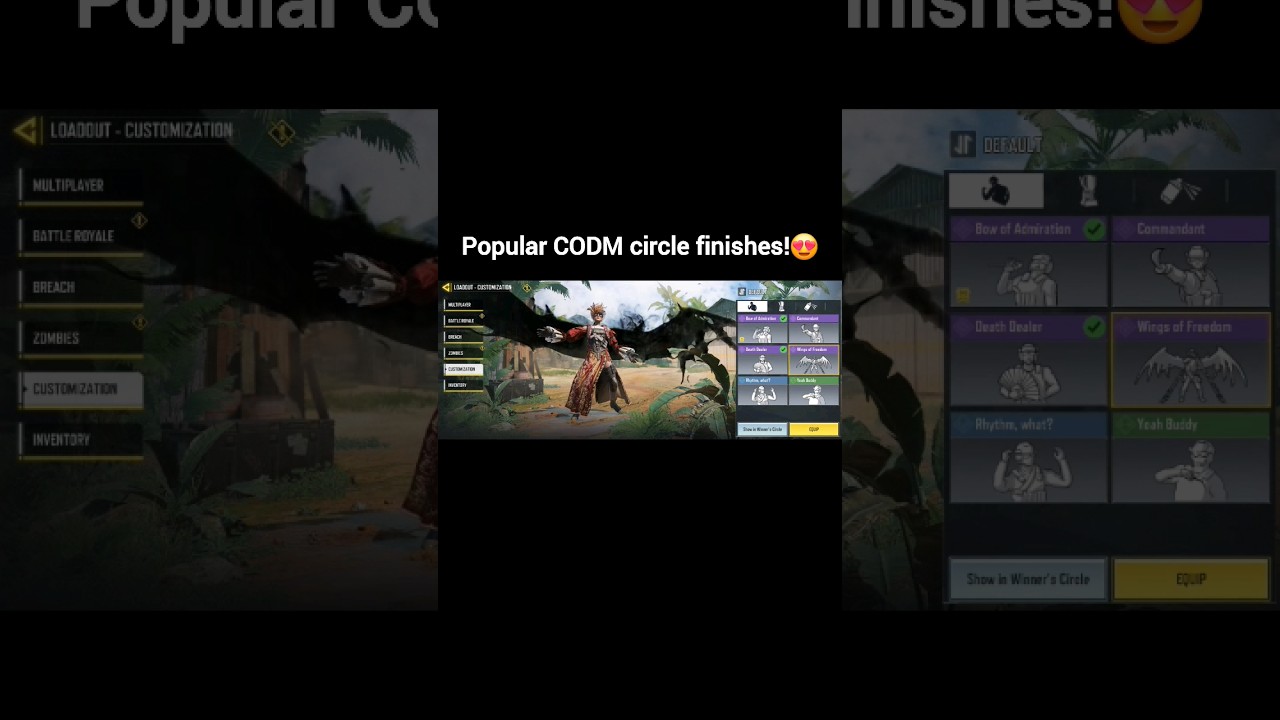 POPULAR CODM CIRCLE FINISHES!😍 #shorts #callofdutymobile - YouTube
