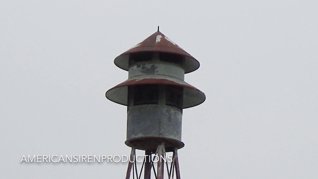 Federal Signal Model 7 Fire Signal, Dorchester, Illinois - YouTube
