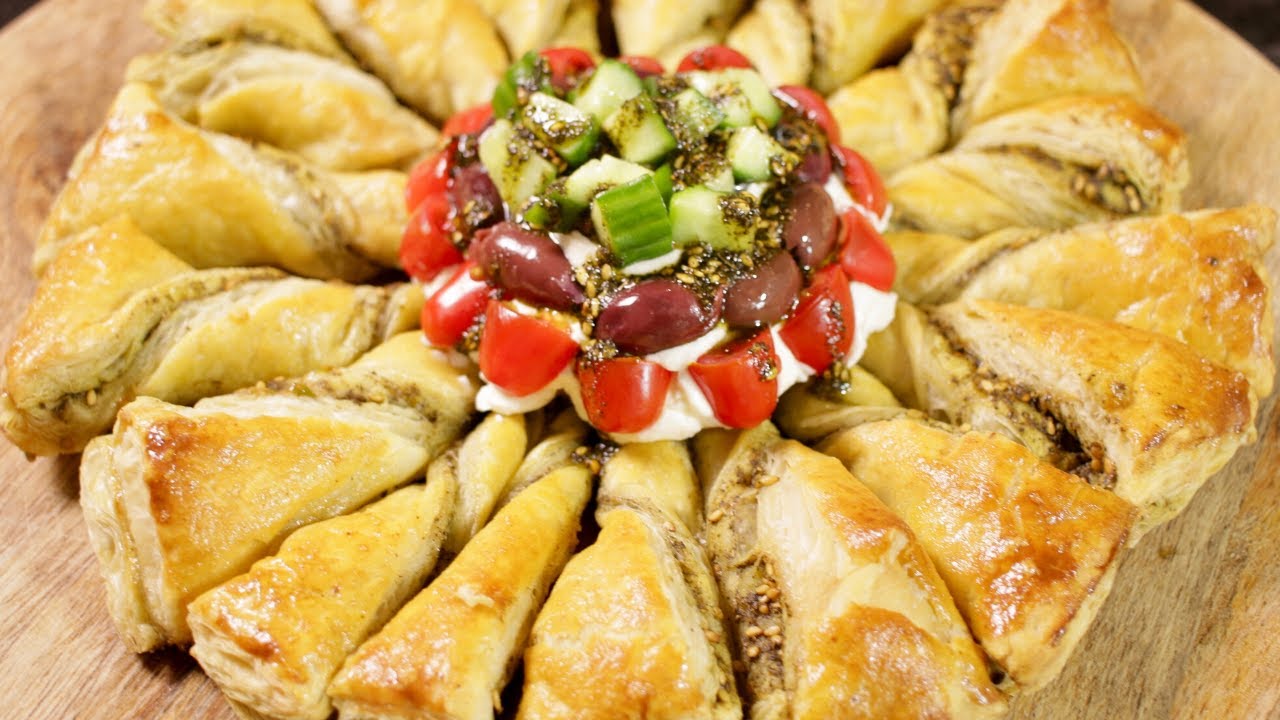 How to make Za'atar & Labneh Pastry (Assyrian Food) - YouTube