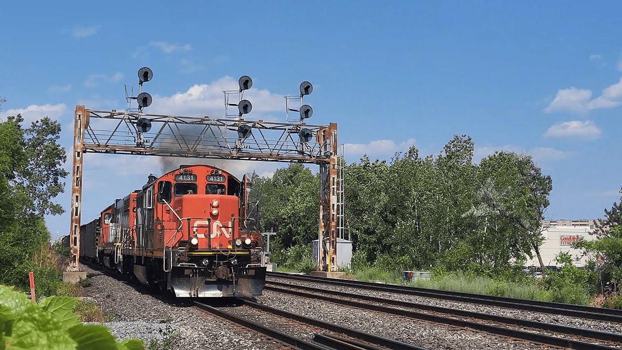 CN GP9RM 4131 Leads CN L554! June/July, 2025 - YouTube
