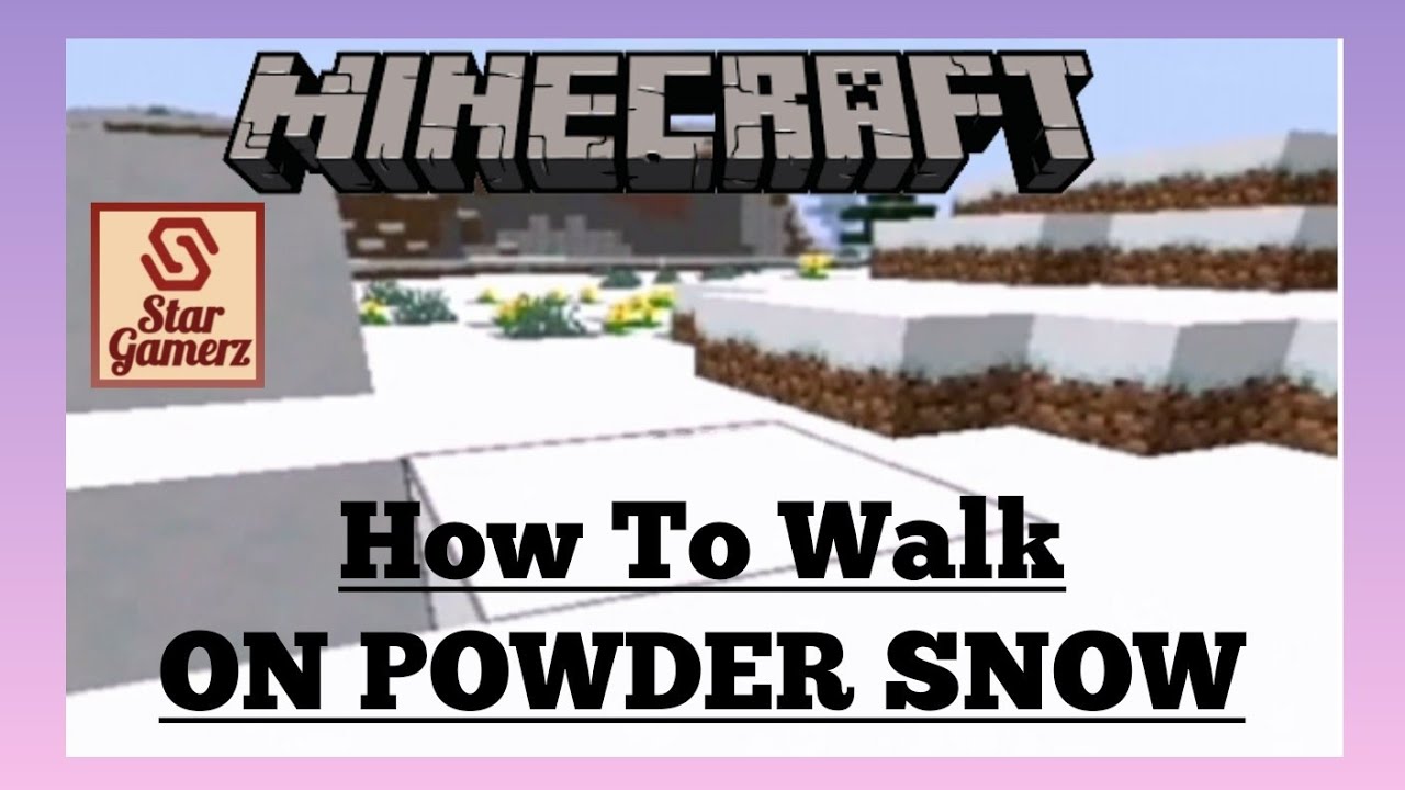 How To Walk ON POWDER SNOW in Minecraft ? For Basic Learners - YouTube